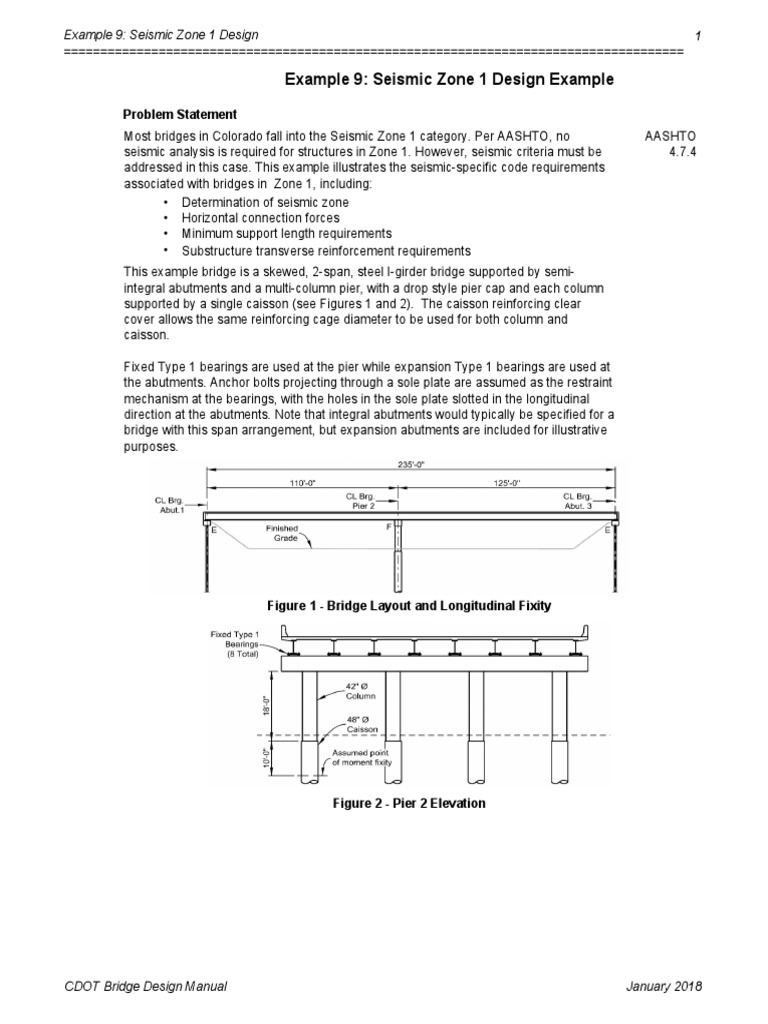Example 9 Seismic Zone 1 Design - 20190101 | Download Free PDF | Deep ...