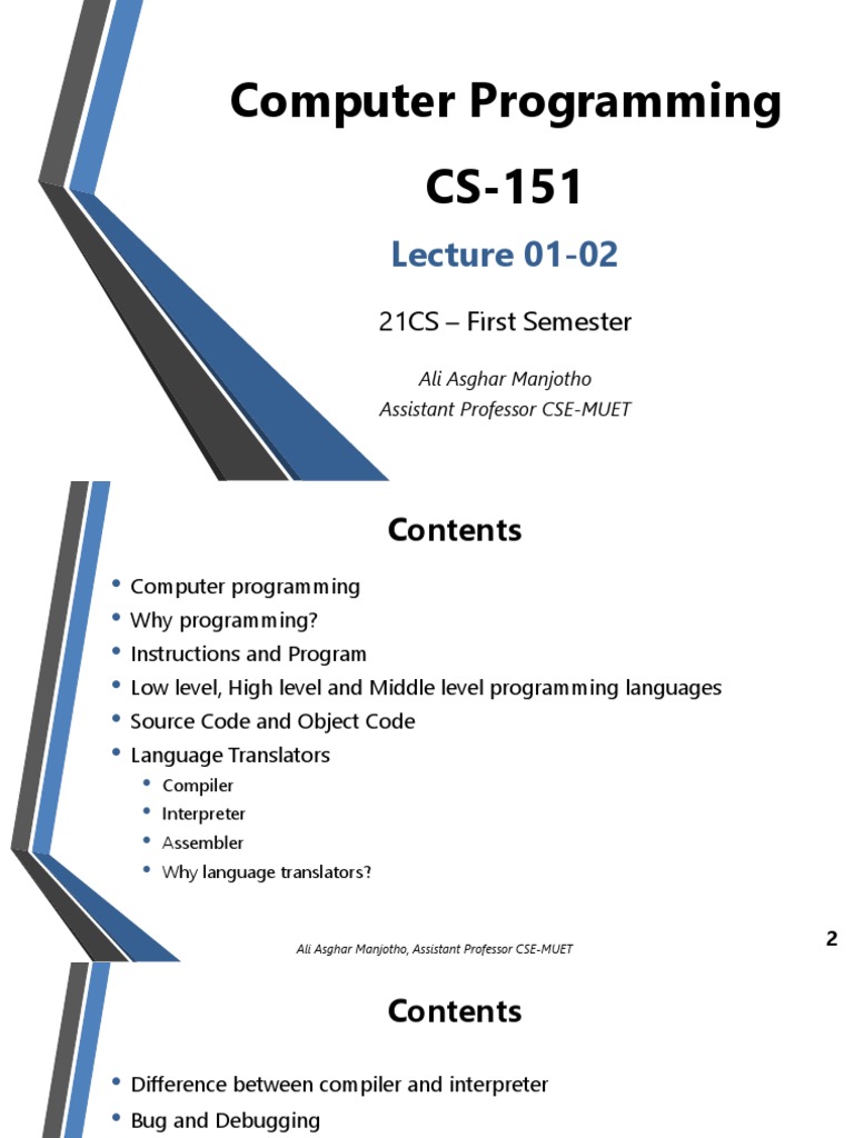 Lecture 01 02 Download Free Pdf Computer Programming Programming Language