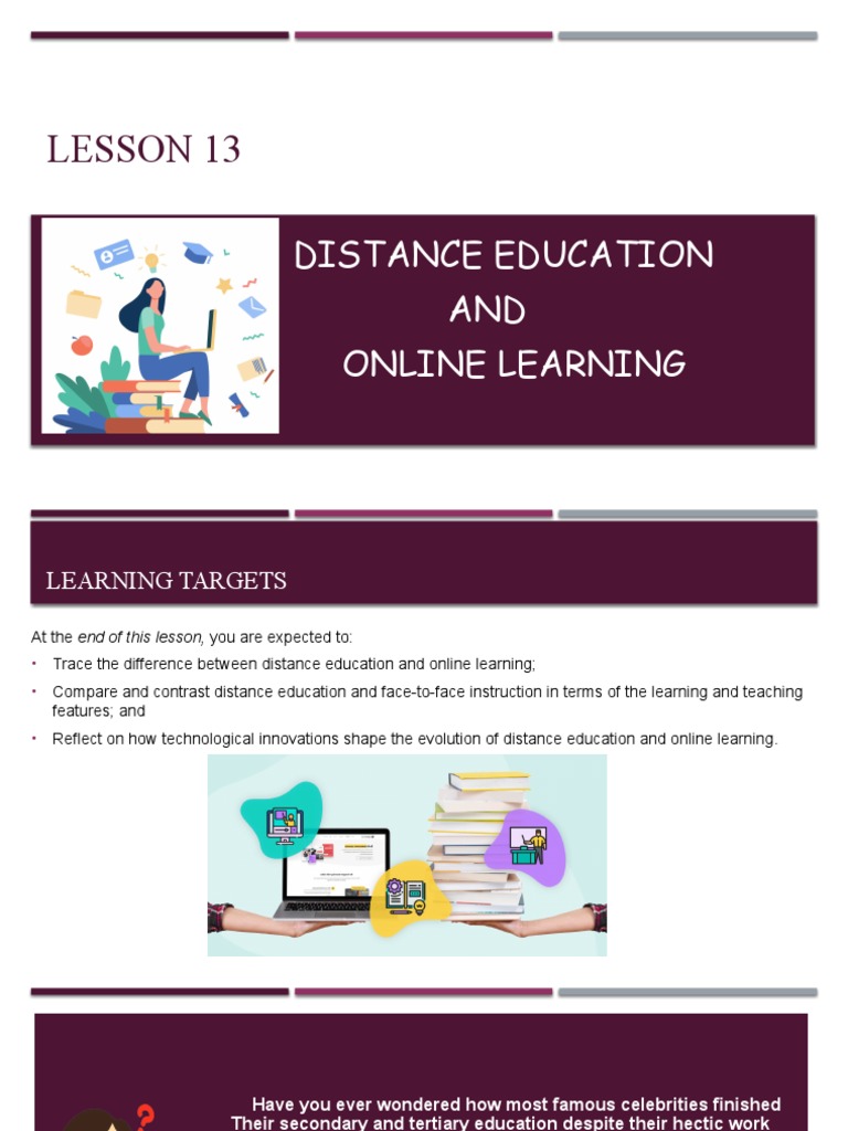 Lesson 15 | PDF | Distance Education | Educational Technology