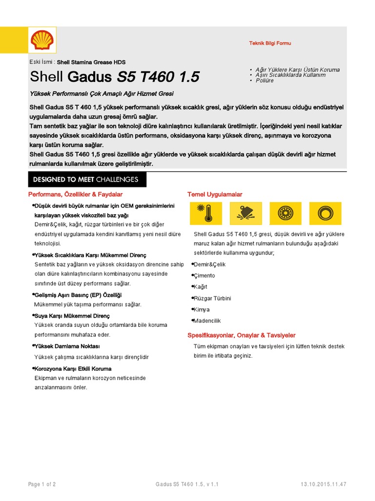 Msds Shell Gadus s5 t460 15 1 4196 | PDF