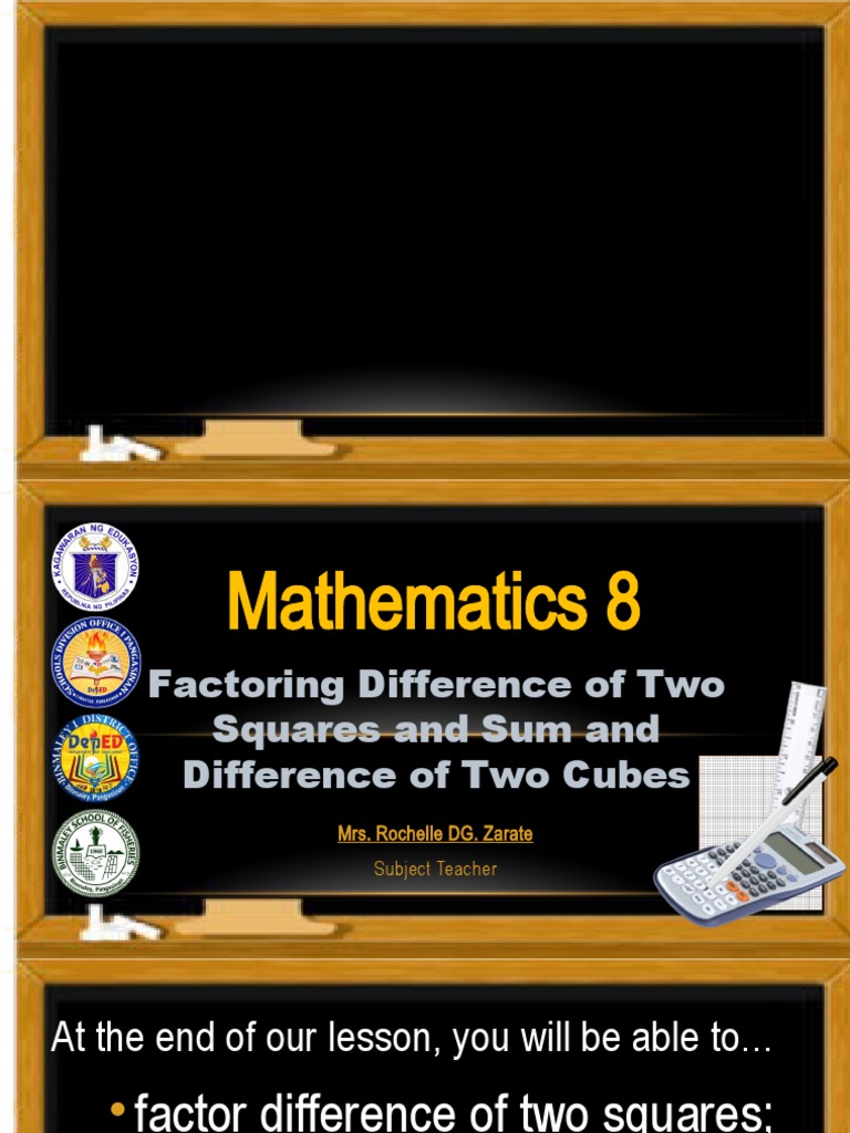 Final Module 2 Quarter 1 Factoring Difference Of Two Squares And Sum