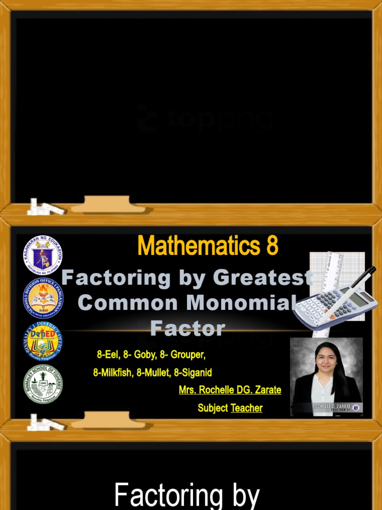 1 Factoring Greatest Common Monomial Factor Pdf Factorization