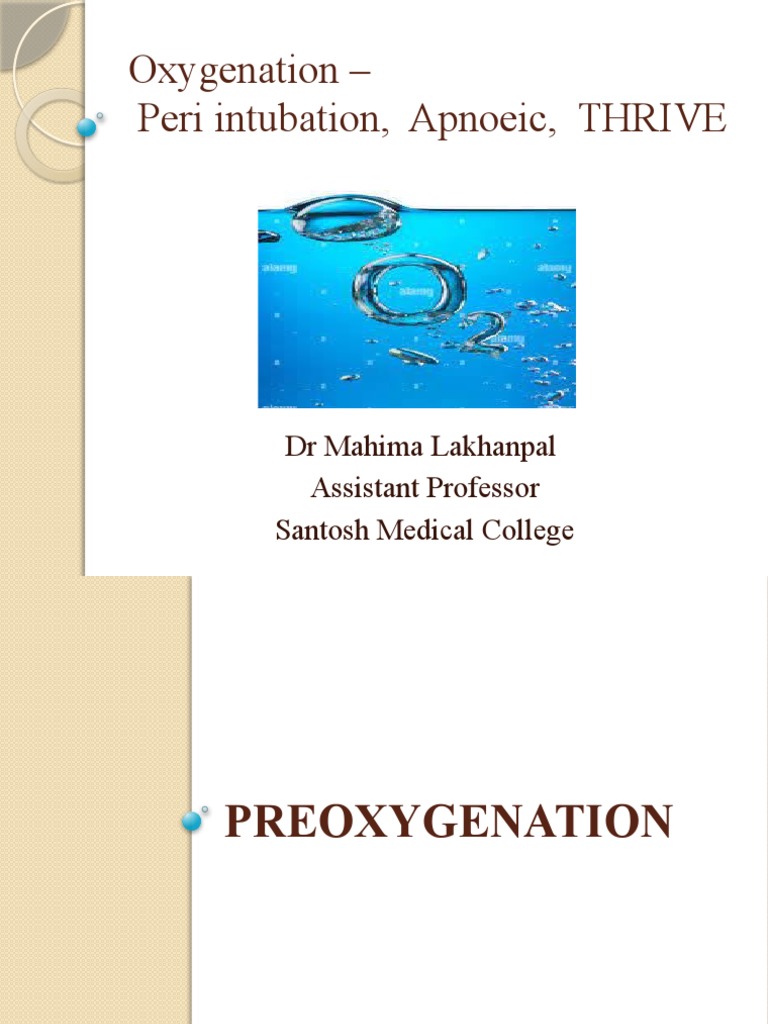 Preoxygenation and Apneic Oxygenation Techniques | PDF | Apnea | Breathing