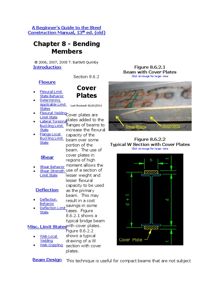 Chapter 8 - Bending Members | PDF | Beam (Structure) | Bending
