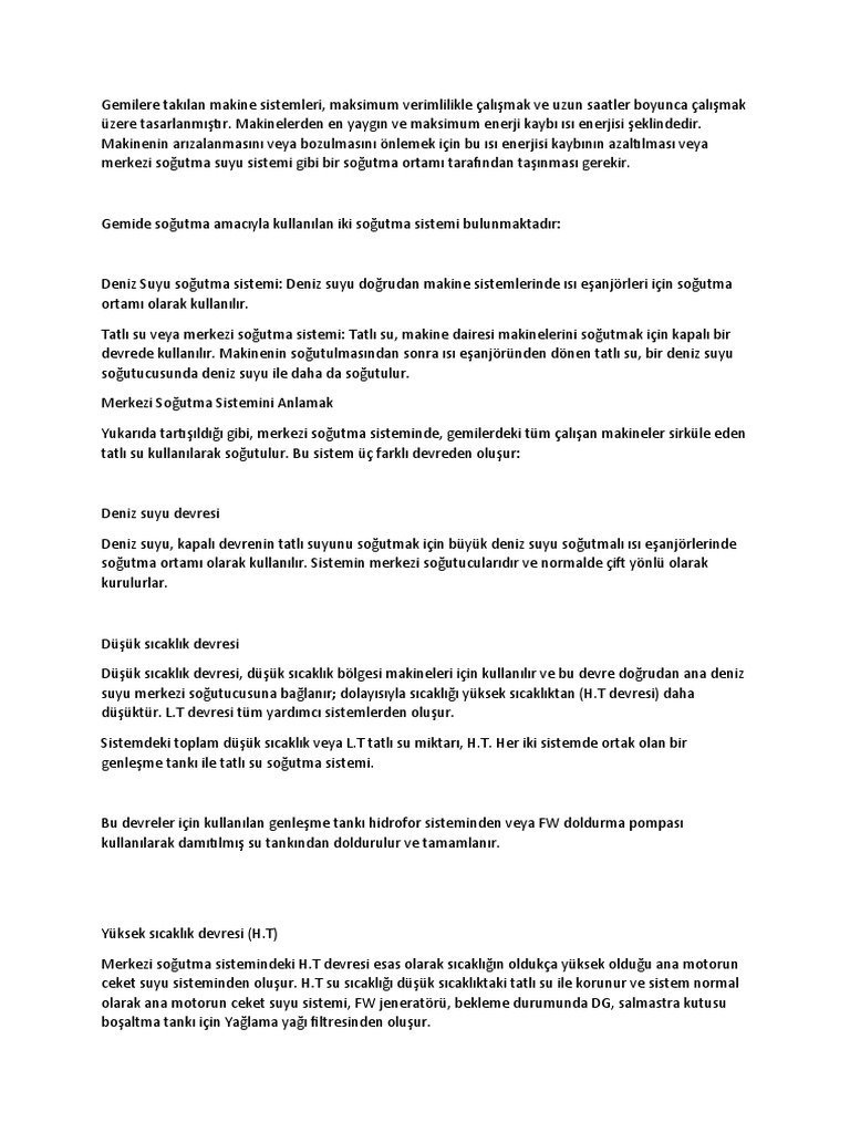 General Overview of Central Cooling System On Ships | PDF