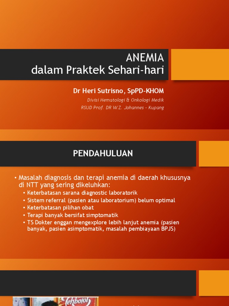 Anemia Dalam Praktek Sehari-Hari (Dr. Heri Sutrisno Prijopranoto, SpPD-KHOM) | PDF