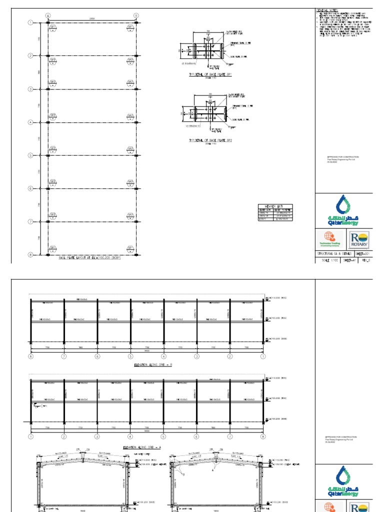 Temporary Workshop Civil & Structure Drawing | PDF