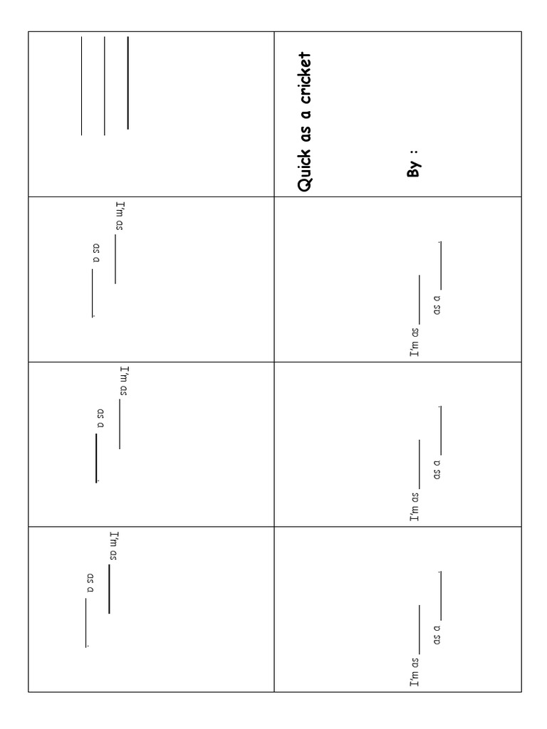 Quick as a Cricket Activity Guide | PDF