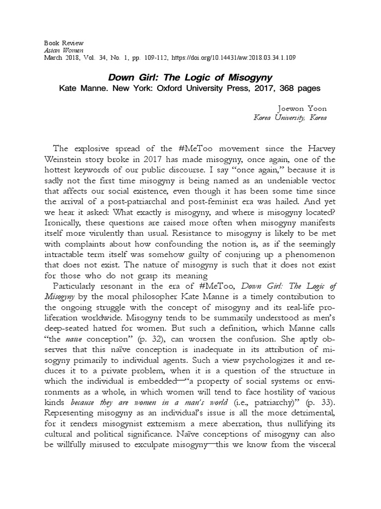 Down Girl | PDF | Misogyny | Patriarchy