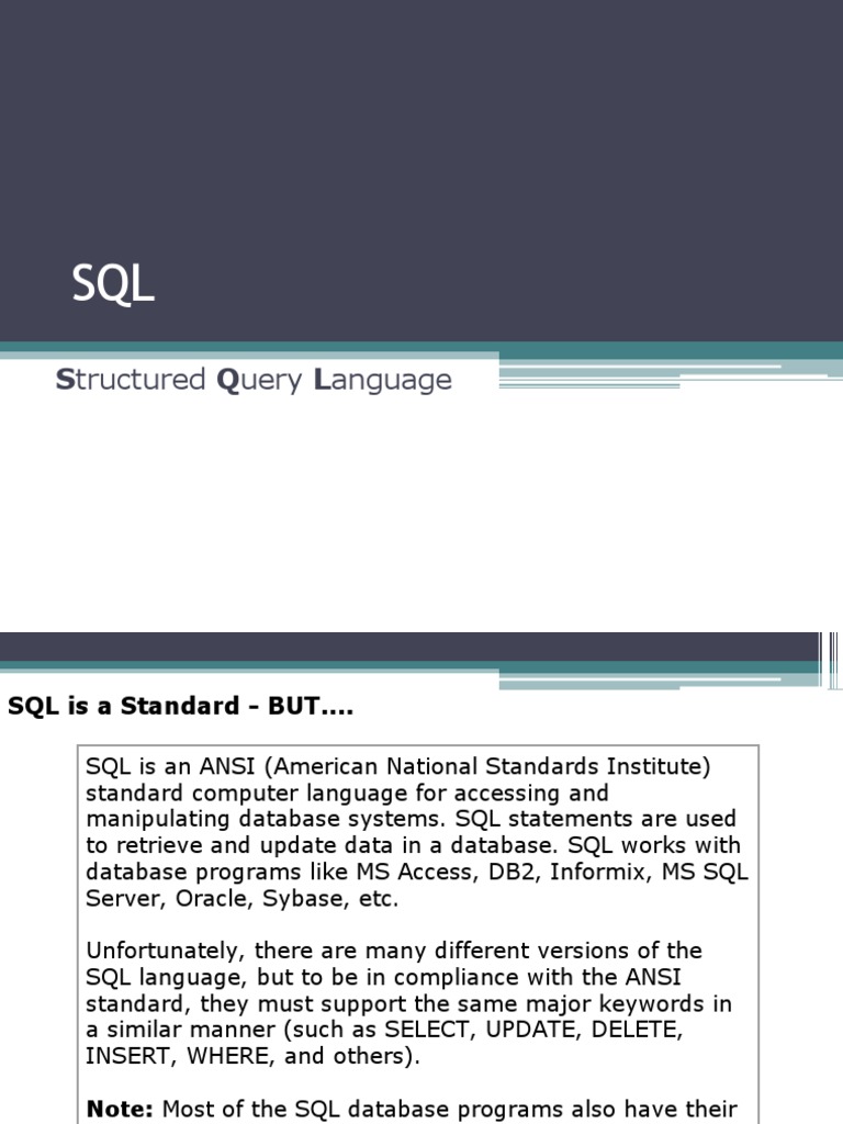 Complete SQL | PDF | Relational Database | Sql