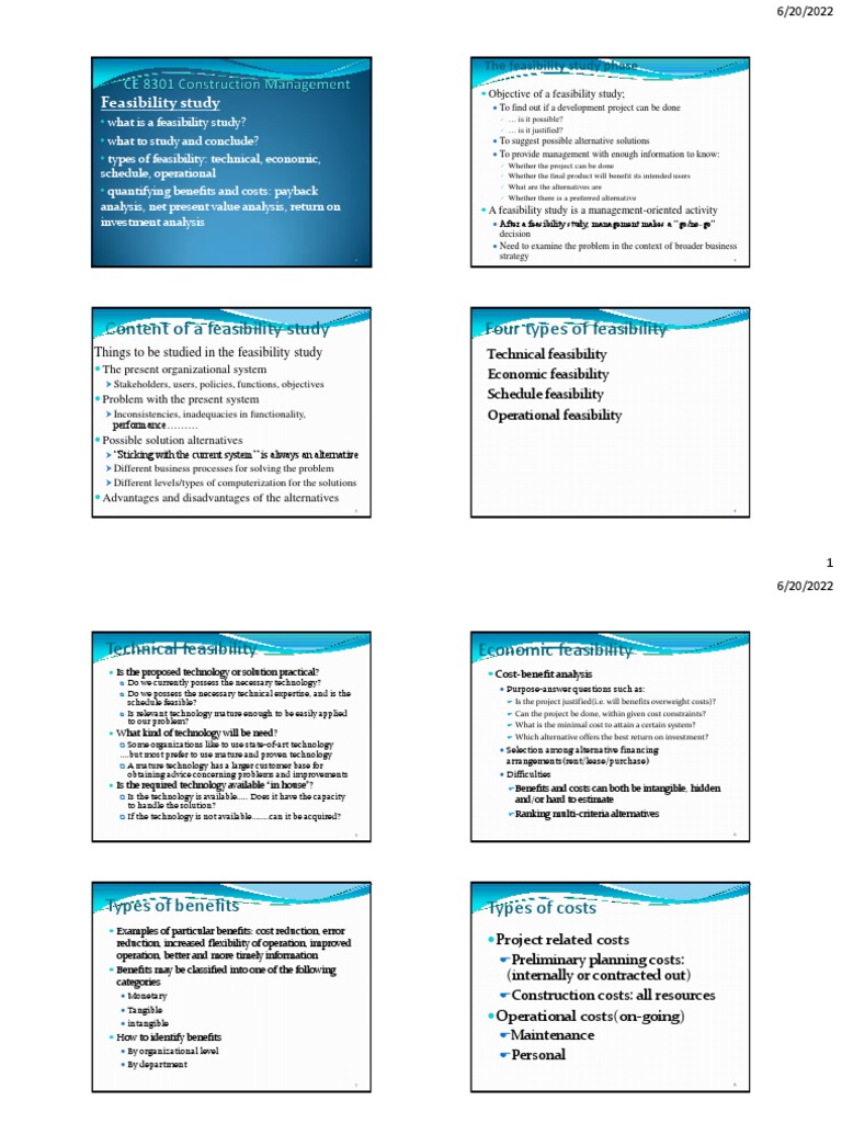 Feasibility Study | PDF | Net Present Value | Feasibility Study