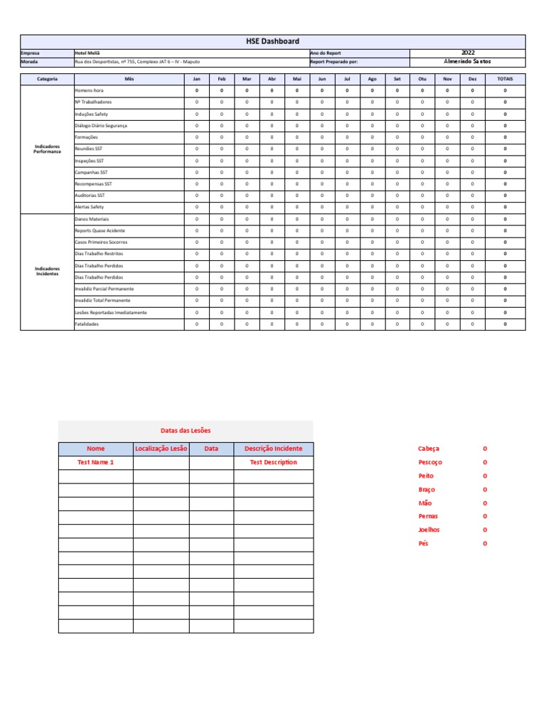 HSE KPI Dashboard 2022 | PDF