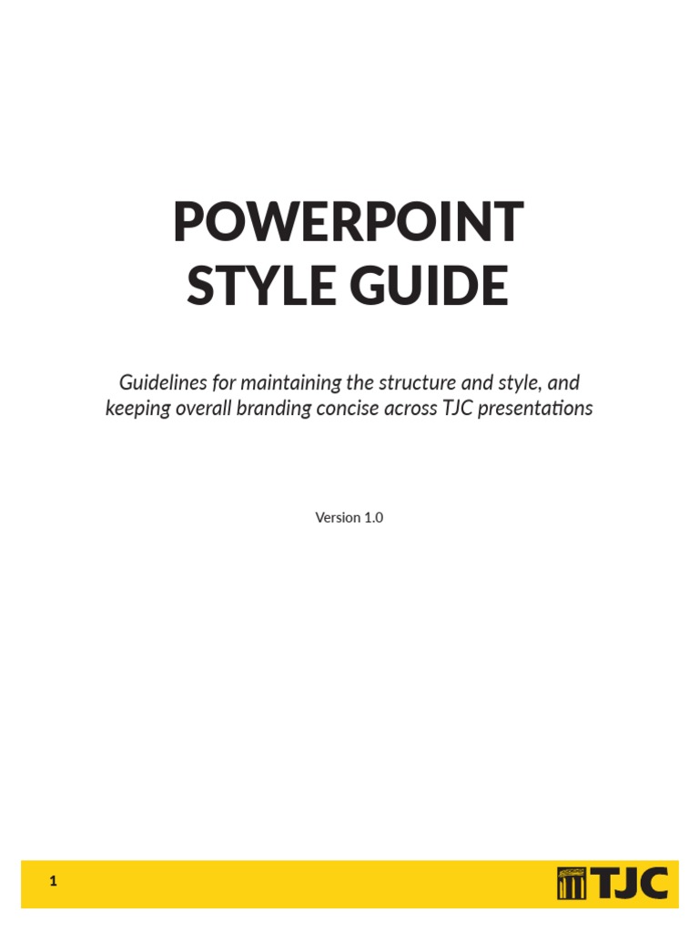 Presentation Style Guide | PDF | Microsoft Power Point | Brand