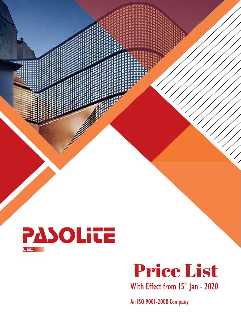 Pasolite Price List | PDF