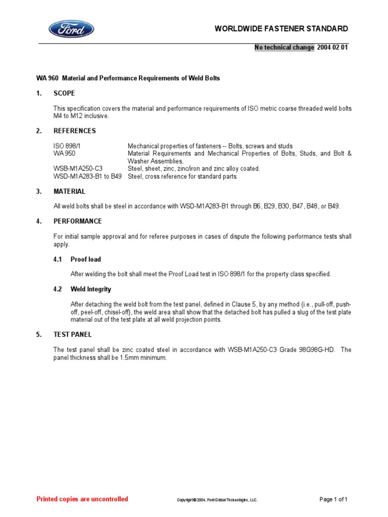 Ford Wa 960-2004 | PDF