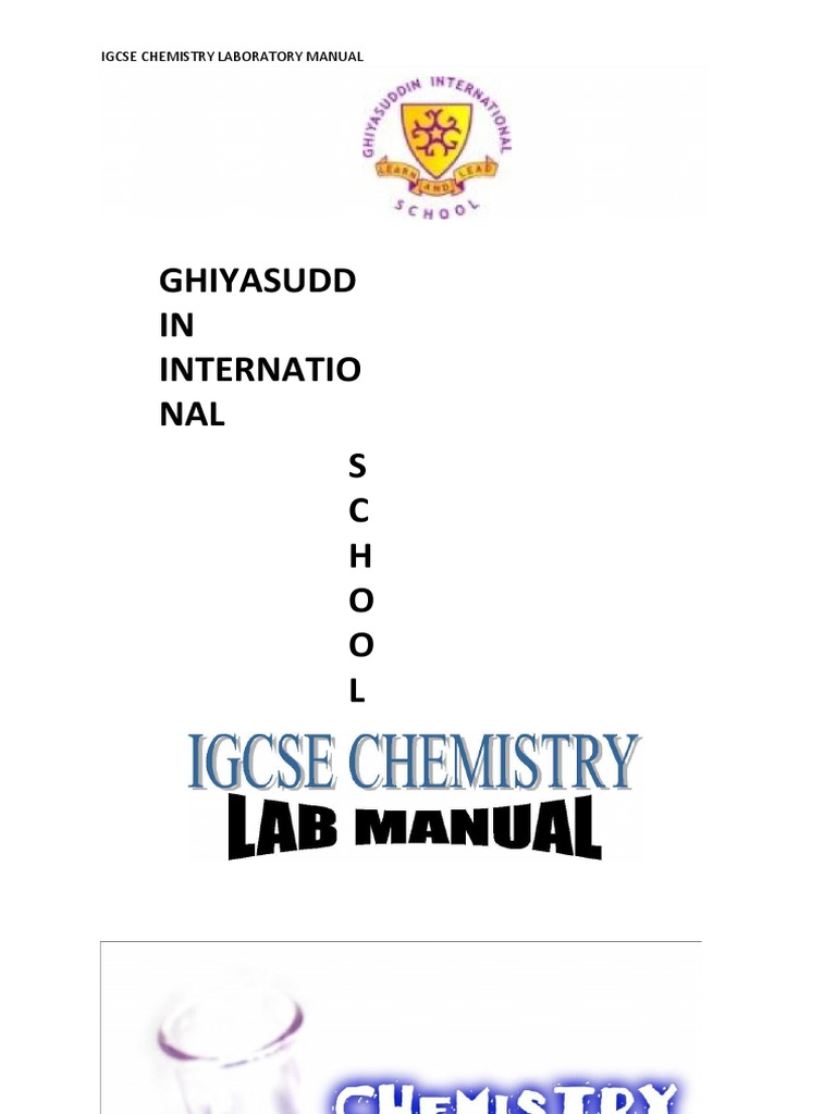 Chemistry Lab Manual Final | PDF | Salt (Chemistry) | Ammonia
