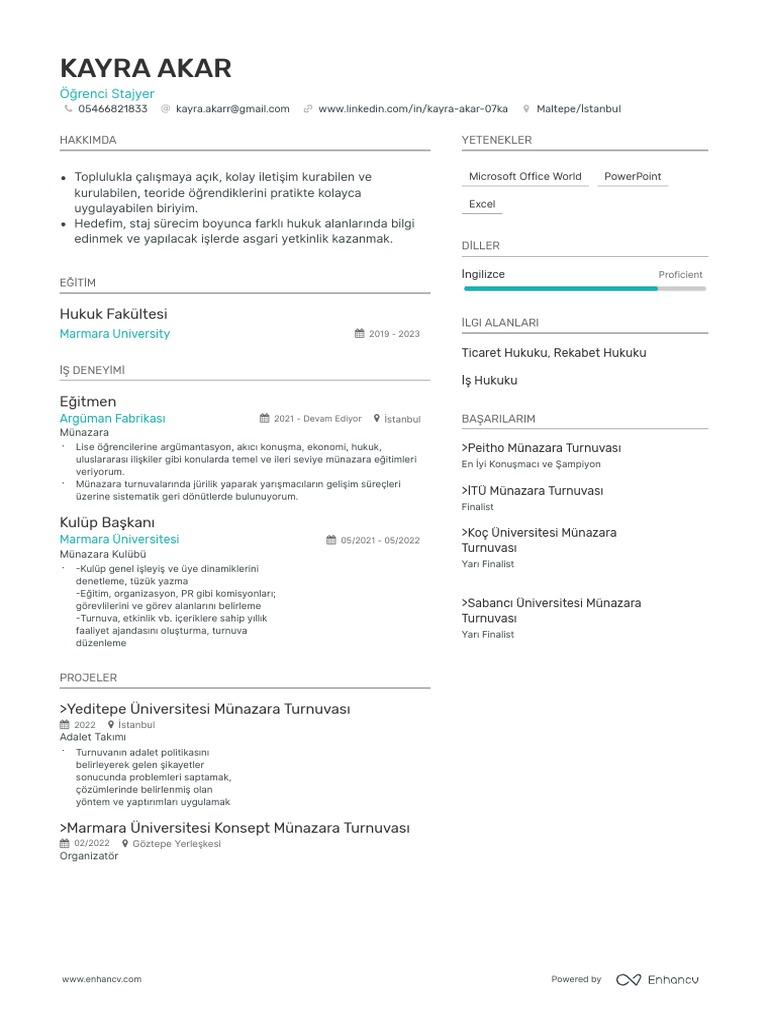 Kayra Akar Resume | PDF