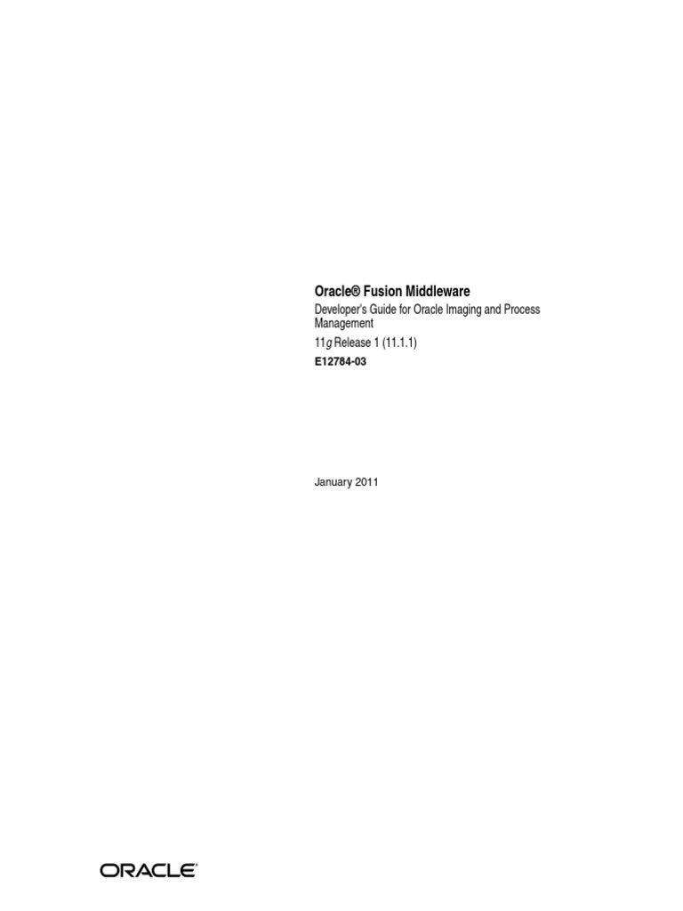 Developer S Guide For Oracle Imaging And Process Management Pdf Transport Layer Security