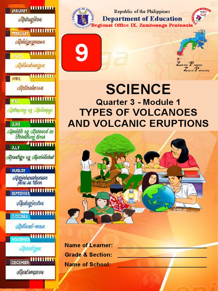 Science 9 Module 1 Version 3 | PDF | Volcano | Types Of Volcanic Eruptions