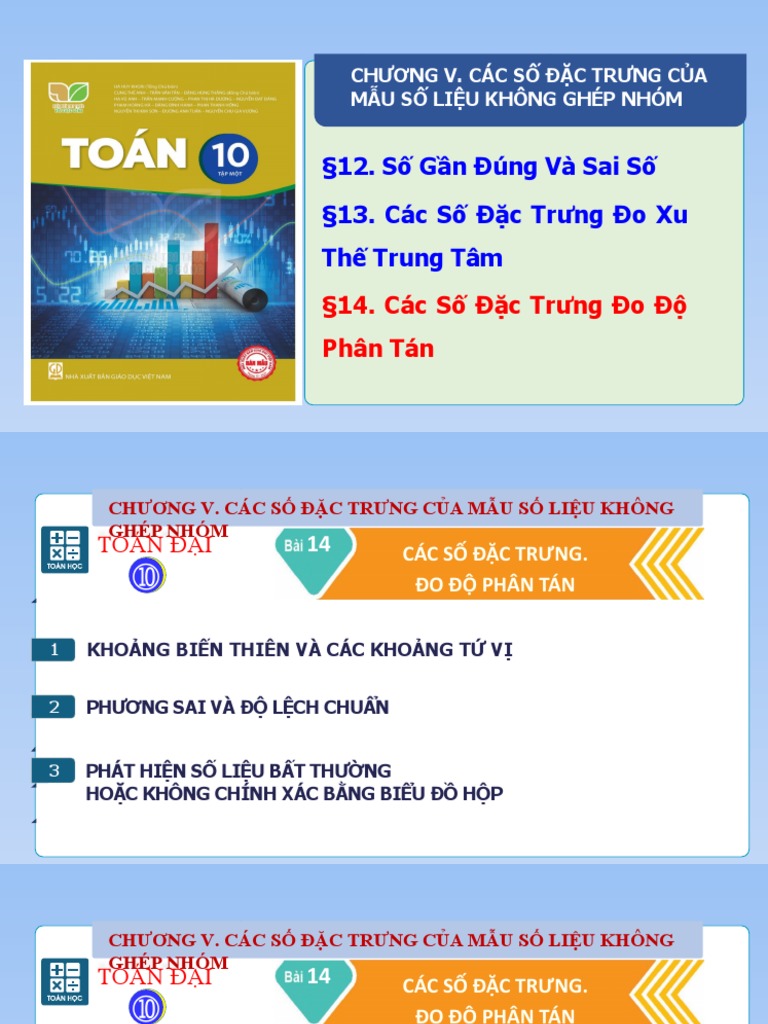Ga PP Toan 10 KNTT Bai 14 c5 Cac So Dac Trung Do Do Phan Tan | PDF