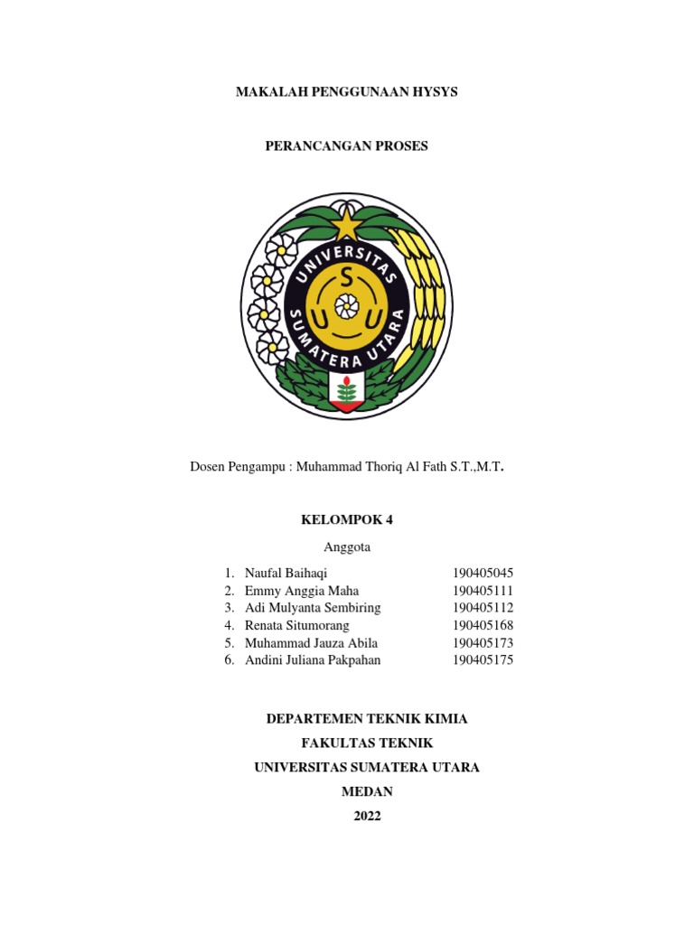Hysys Makalah 2.0 Fix | PDF