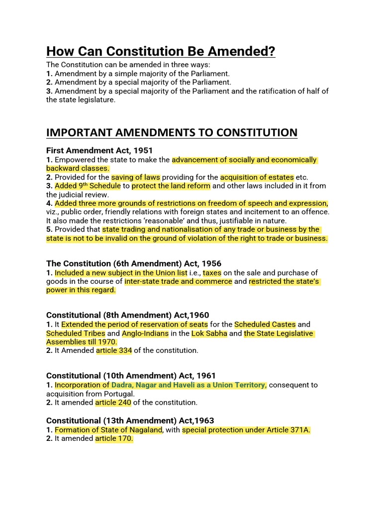 AMENDMENT | PDF | Parliament Of Pakistan | Constitutional Amendment