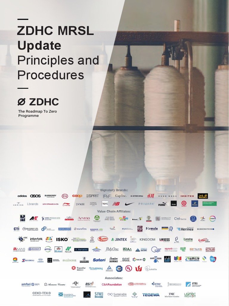 ZDHC MRSL Principles and Procedures | PDF | Hazards | Chemical Substances