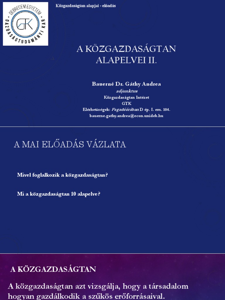 A Közgazdaságtan Alapelvei - 3ea | PDF