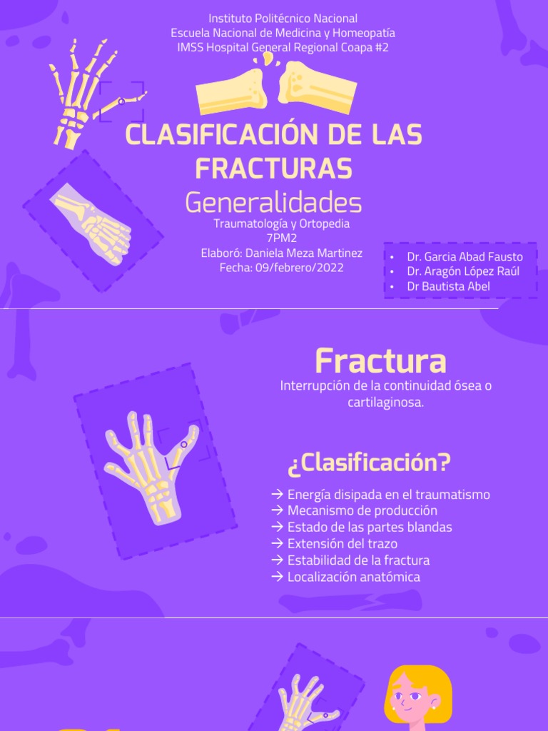 Clasificación de Fracturas. Generalidades. | PDF | Hueso | Lesión