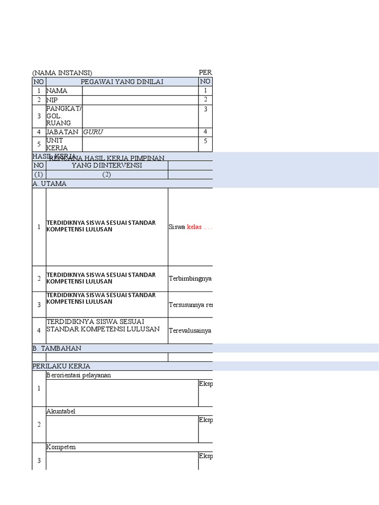 Template SKP GTK - 8 Des 2022 | PDF