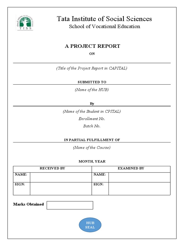 Project Report Submission Front Page | PDF