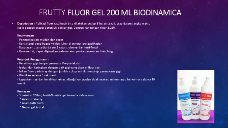 Brosur Frutty Fluor Gel | PDF