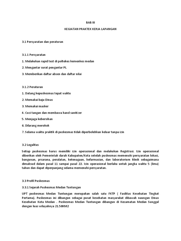 Bab 3 Laporan PKL 1 | PDF