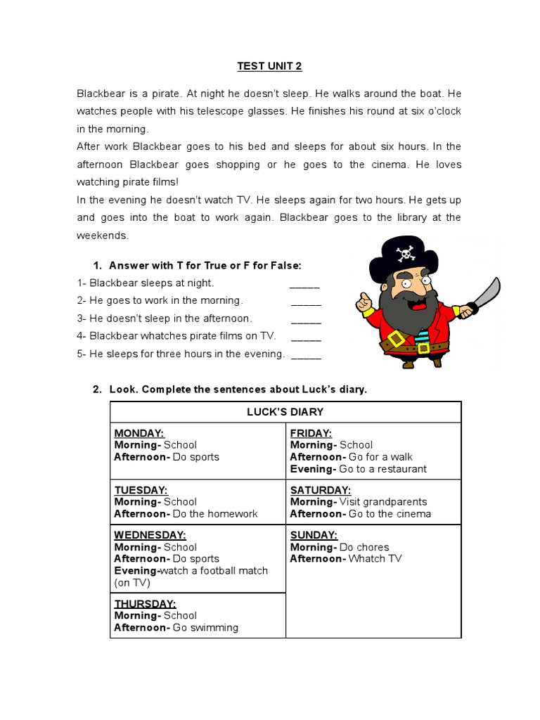 PRACTICE TEST UNIT 2 Heroes 4 | PDF | Workweek And Weekend