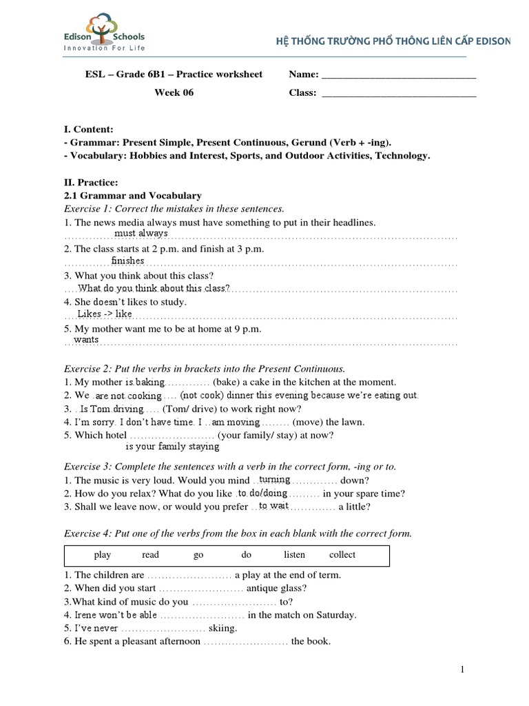 Unit 2 - 6B1 - Tuần 6- Phiếu Bài Tập Cuối Tuần | PDF | Cognitive ...