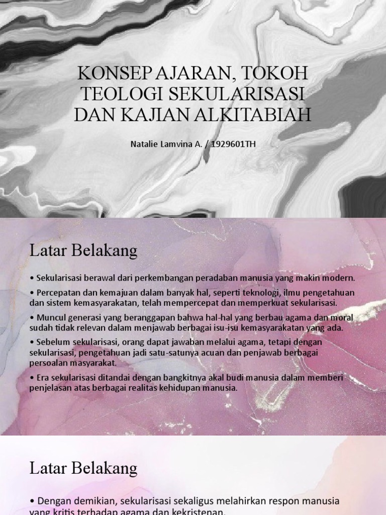 Teologi Sekularisasi dan Tokoh Utama | PDF