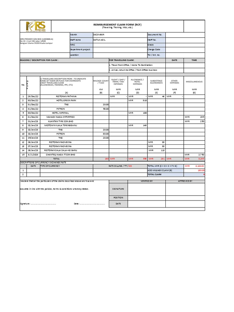 Employee Expense Report | PDF | Foreign Exchange Market | International ...