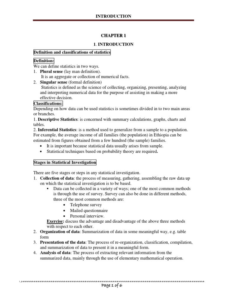 Chap 1 | Download Free PDF | Statistics | Sampling (Statistics)