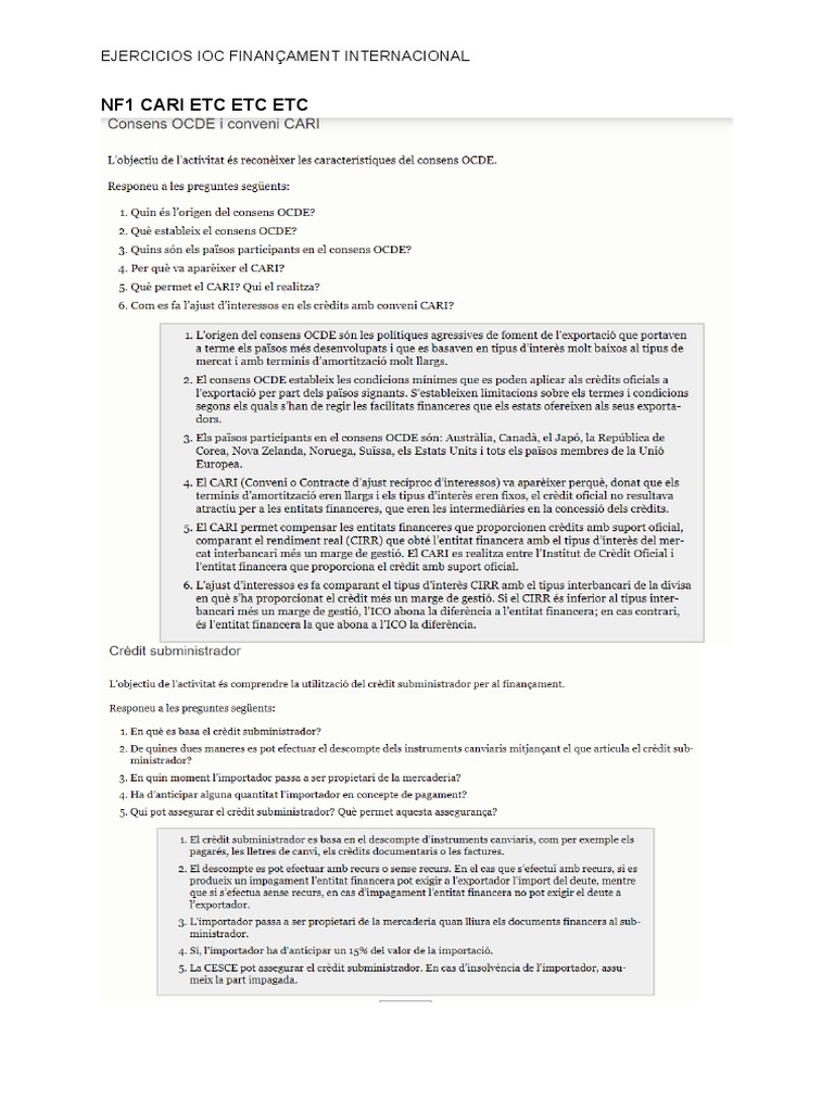 Ioc Finançament | PDF