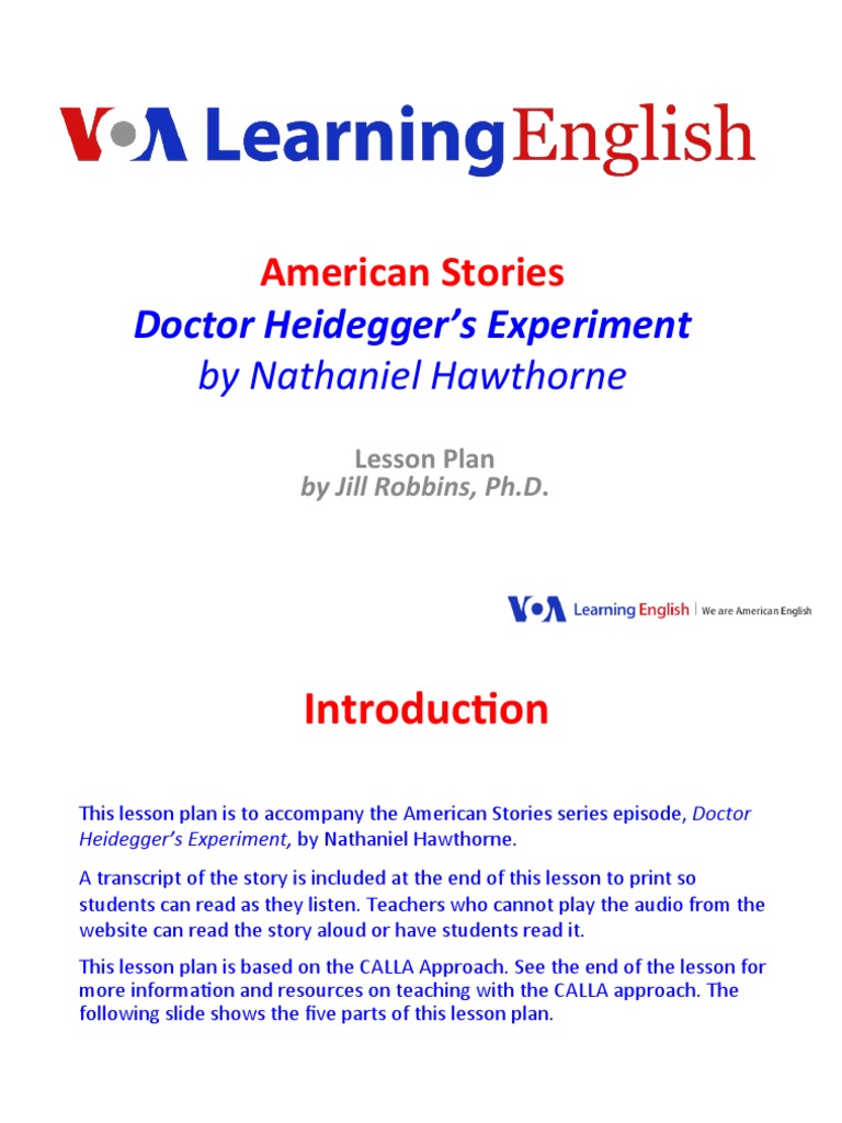 Lesson Plan for Heidegger's Experiment | PDF | English As A Second Or ...