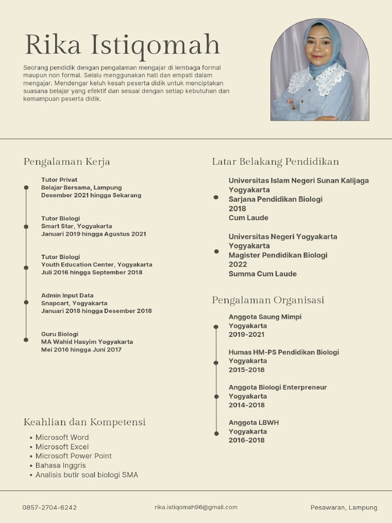 Curiculum Vitae Rika | PDF