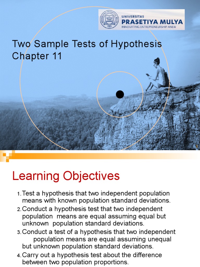 PRASMUL-Two Sample Tests of Hypothesis-STD | PDF | Student's T Test ...