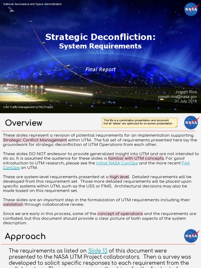 2018 UTM Strategic Deconfliction Final Report | PDF | Negotiation ...