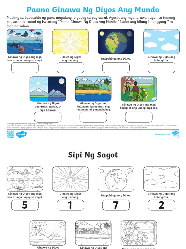 T 1669104193 Paano Ginawa NG Diyos Ang Mundo - Ver - 2 | PDF