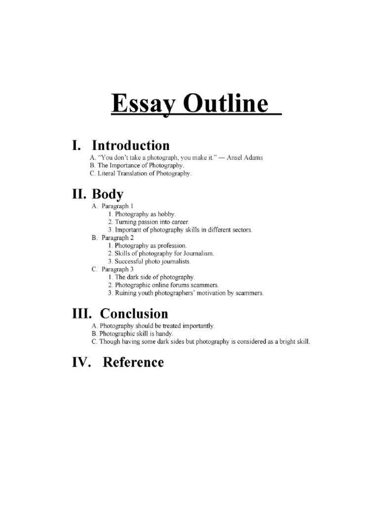 Essay Outline | PDF