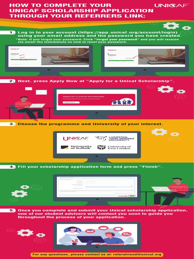 Referral Steps - Login - How To Complete Your Unicaf Scholarship ...
