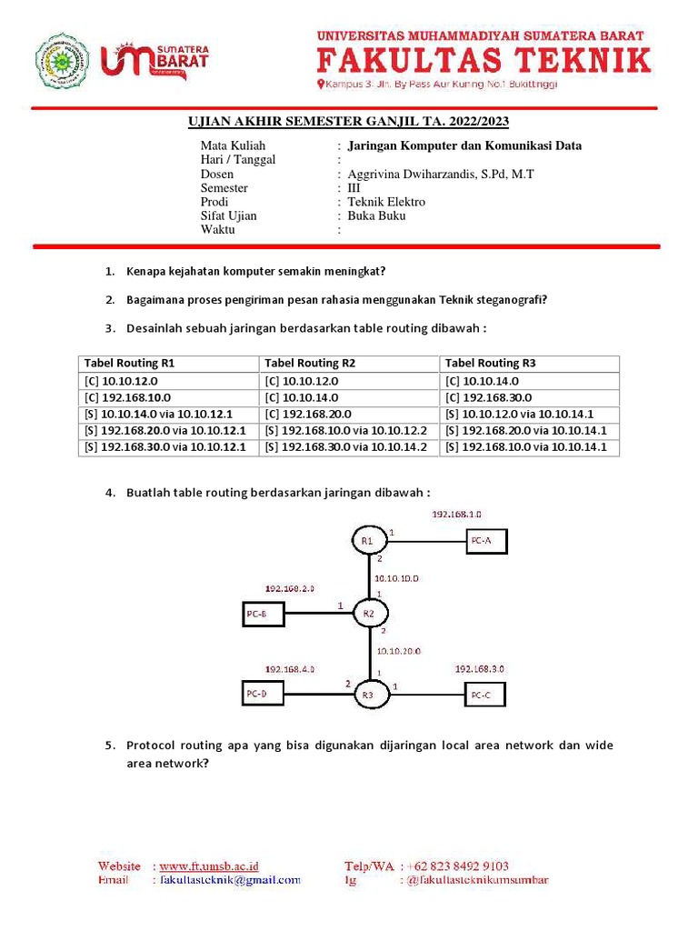 UAS Jaringan Komputer 2023 | PDF