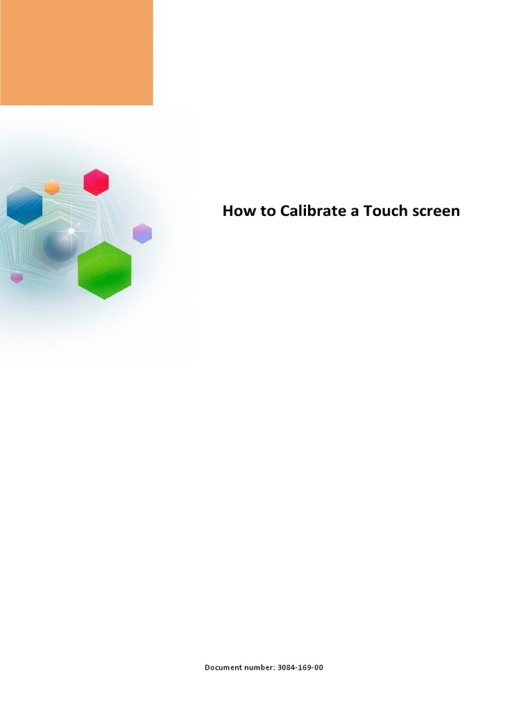 Touchscreen Calibration 3084-169-00 | PDF | Calibration | Touchscreen