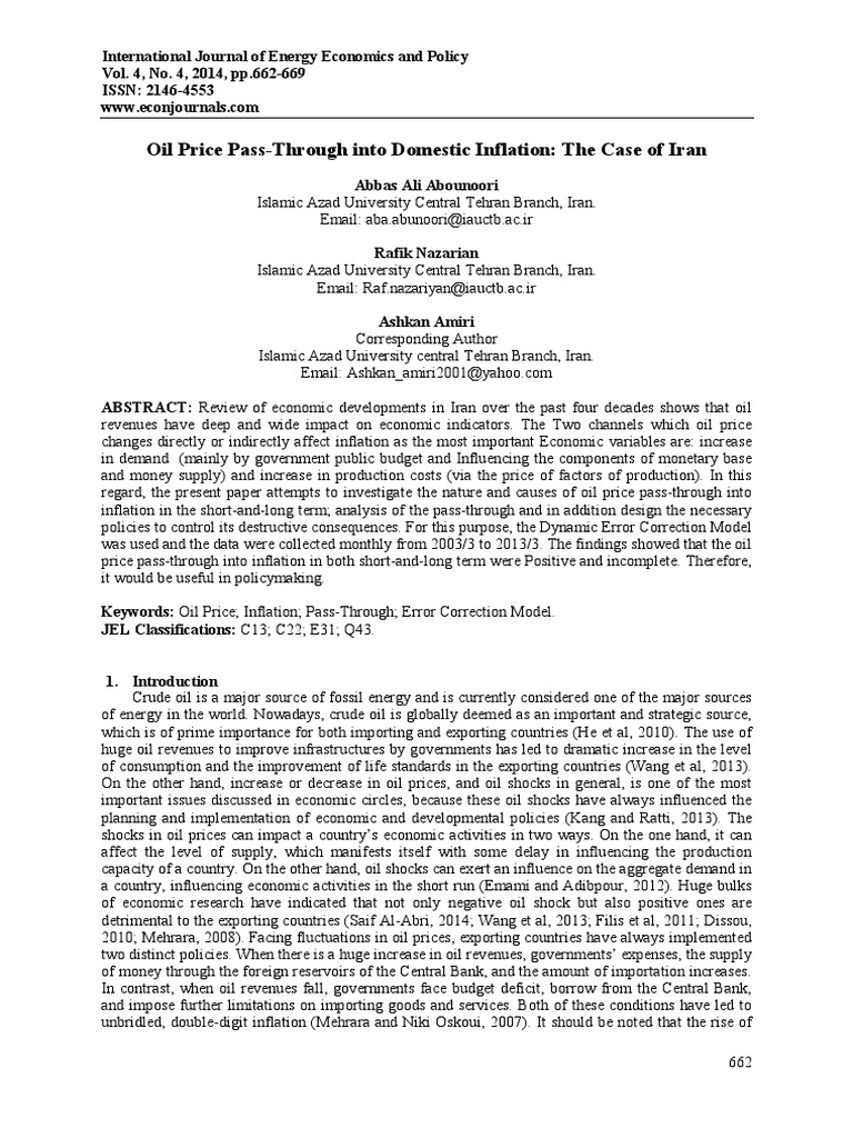 Abbas Ali Et Al 2014 Pdf Inflation Devaluation