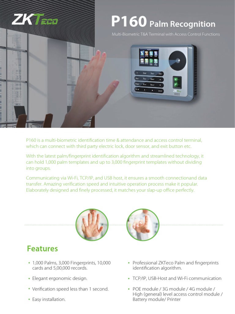 P160 Datasheet | PDF | Access Control | Usb
